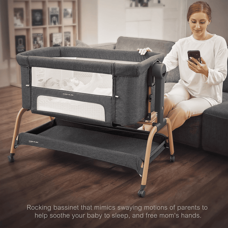 3-in-1 Baby Rocking Bassinet, portable crib BN03