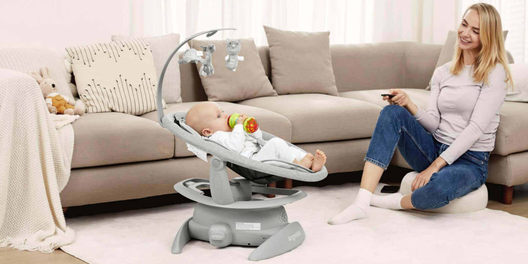 Angelbliss® Baby Bassinet,Bouncer,Playpen,Swing and More!